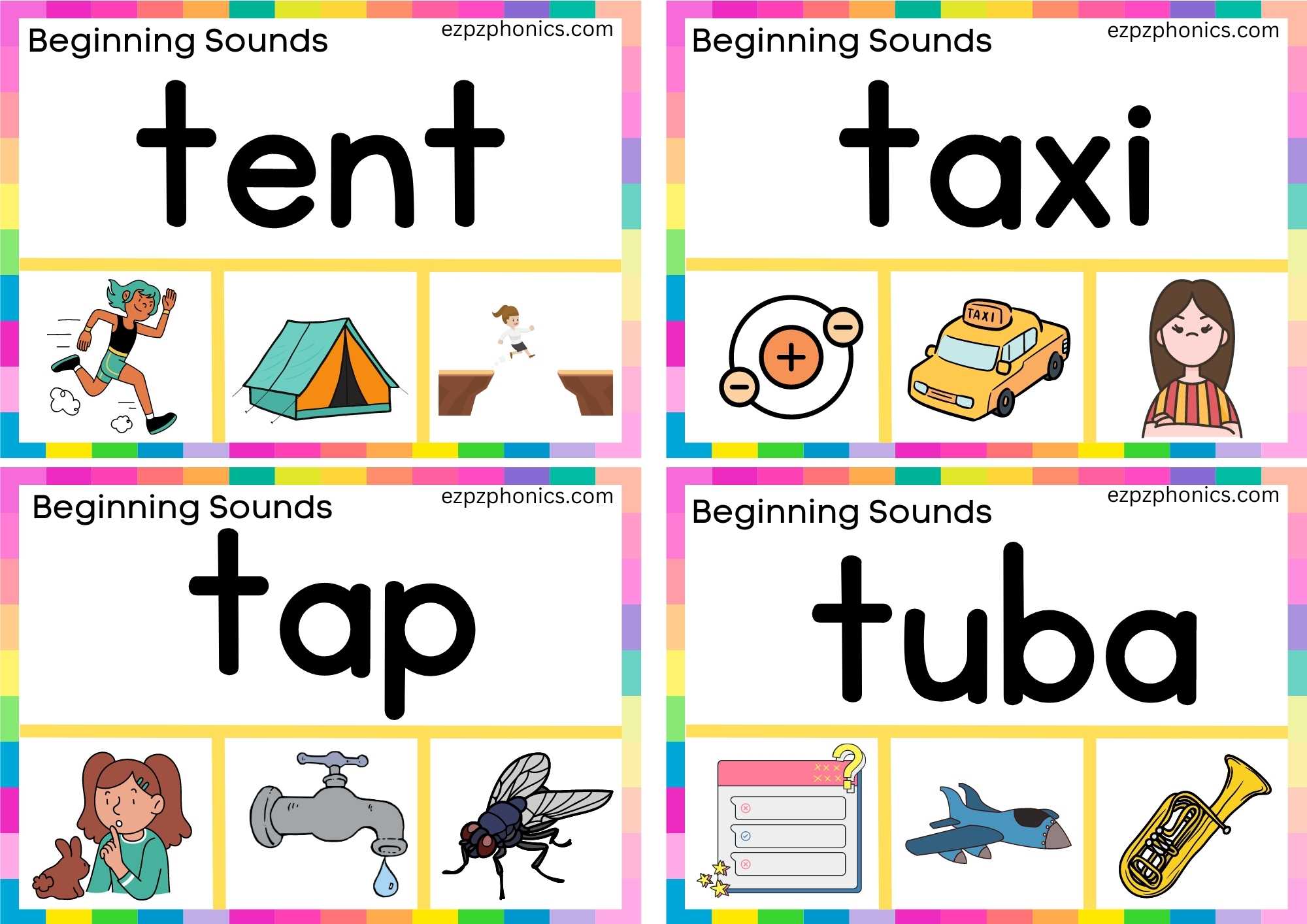 Letter T Finish The Word And Clip The Correct Letter Group 2 - ezpzphonics.com